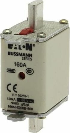 Предохранитель BUSSMANN 160NHG00B Предохранитель с характеристикой GG 160А 500VAC NH00 1шт