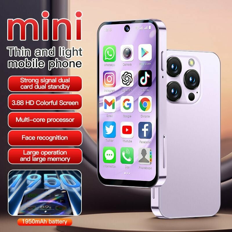 Soyes XS19Pro 4G Мини Телефон 3.88 Дюймовый Экран 3G+32G Две SIM-карты Android Резервный Телефон