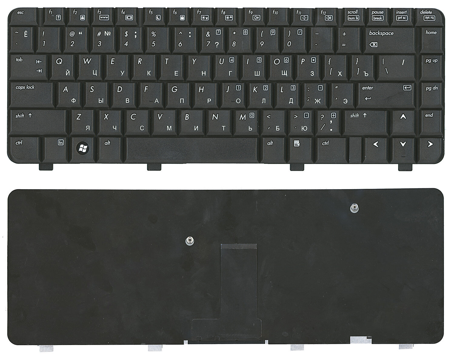 Клавиатура для ноутбука HP 530 черная