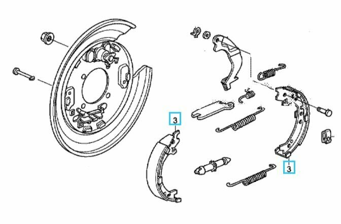 Комплект башмака, ручной тормозной механизм (Оригинал)