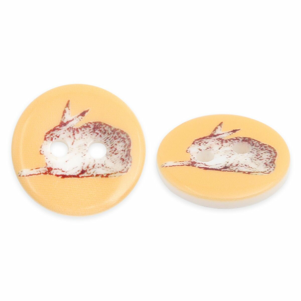 Пуговицы 'Кролик' 28L (18мм) 2 прокола, пластик , 12шт/упак, Magic Buttons