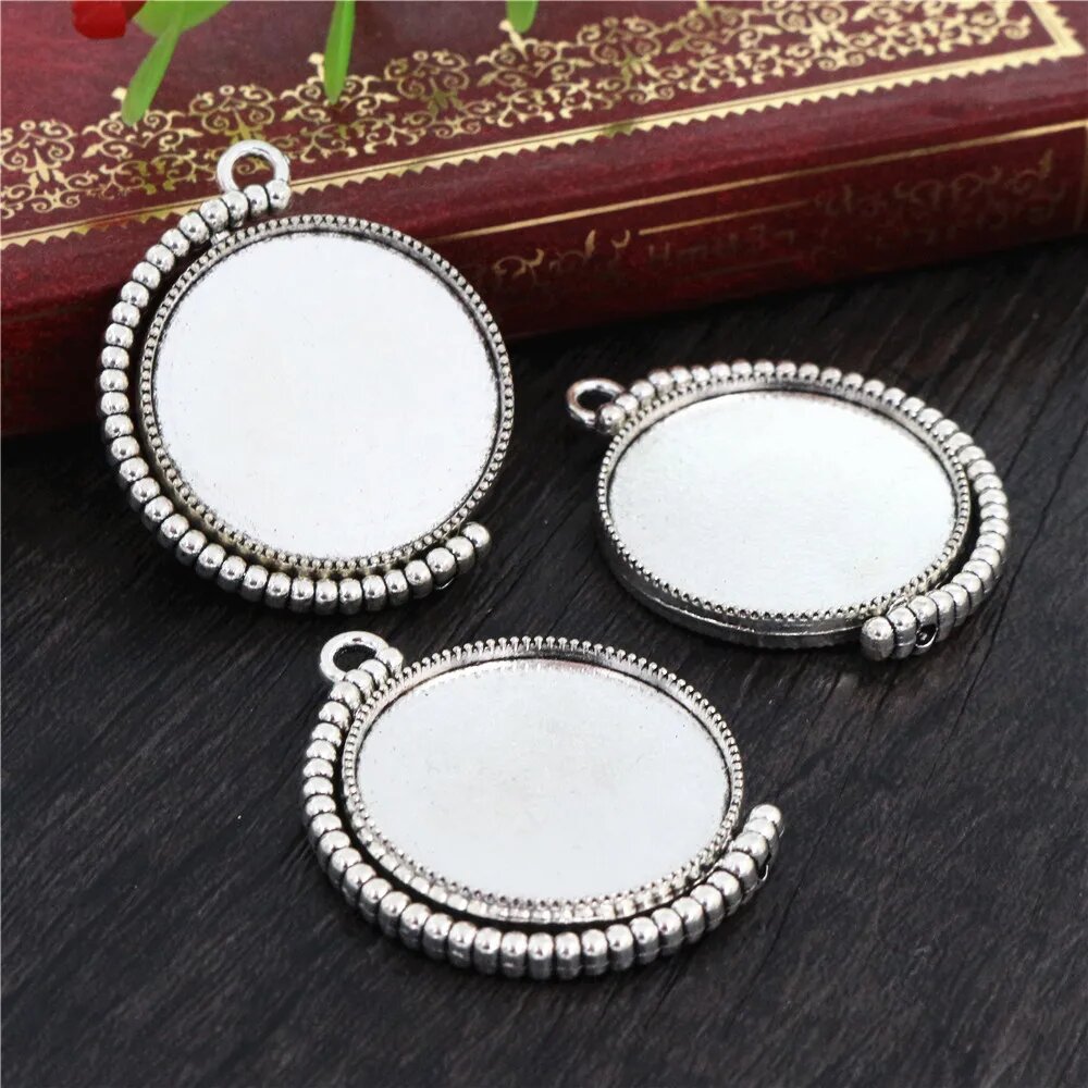 Базы для кулонов Wadsfred Cabos 20 мм, Antique Silver