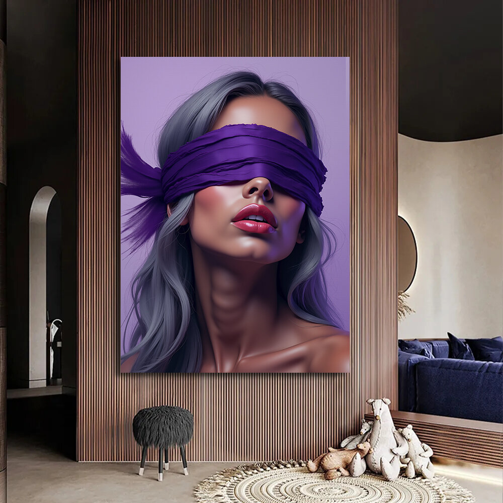 Девушка тайна / яркая картина / в интерьер, 60х80 см.