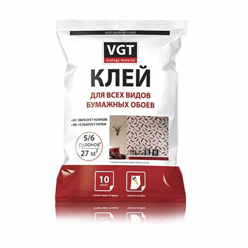 Клей для всех видов бумажных обоев VGT пакет (0,2кг)