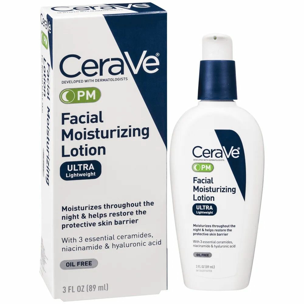 Cera Ve Facial Moisturizing Lotion PM Нежирный и ультралегкий лосьон для лица 89мл