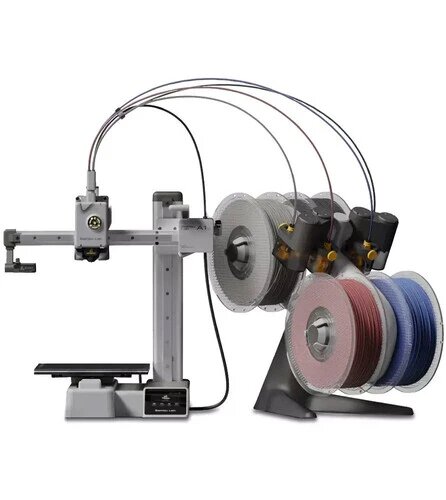 PF002-M+SA005-EU / 3D принтер Bambu Lab А1 Mini Combo [FDM/FFF, пластик - FLEX, PETG, PLA, TPU, скор