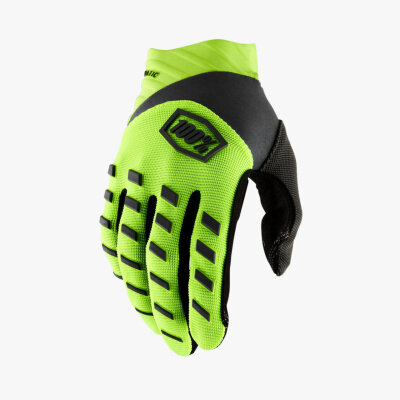 Мотоперчатки подростковые 100% Airmatic Youth Glove (Fluo Yellow/Black, M, 2025 (10001-00005))