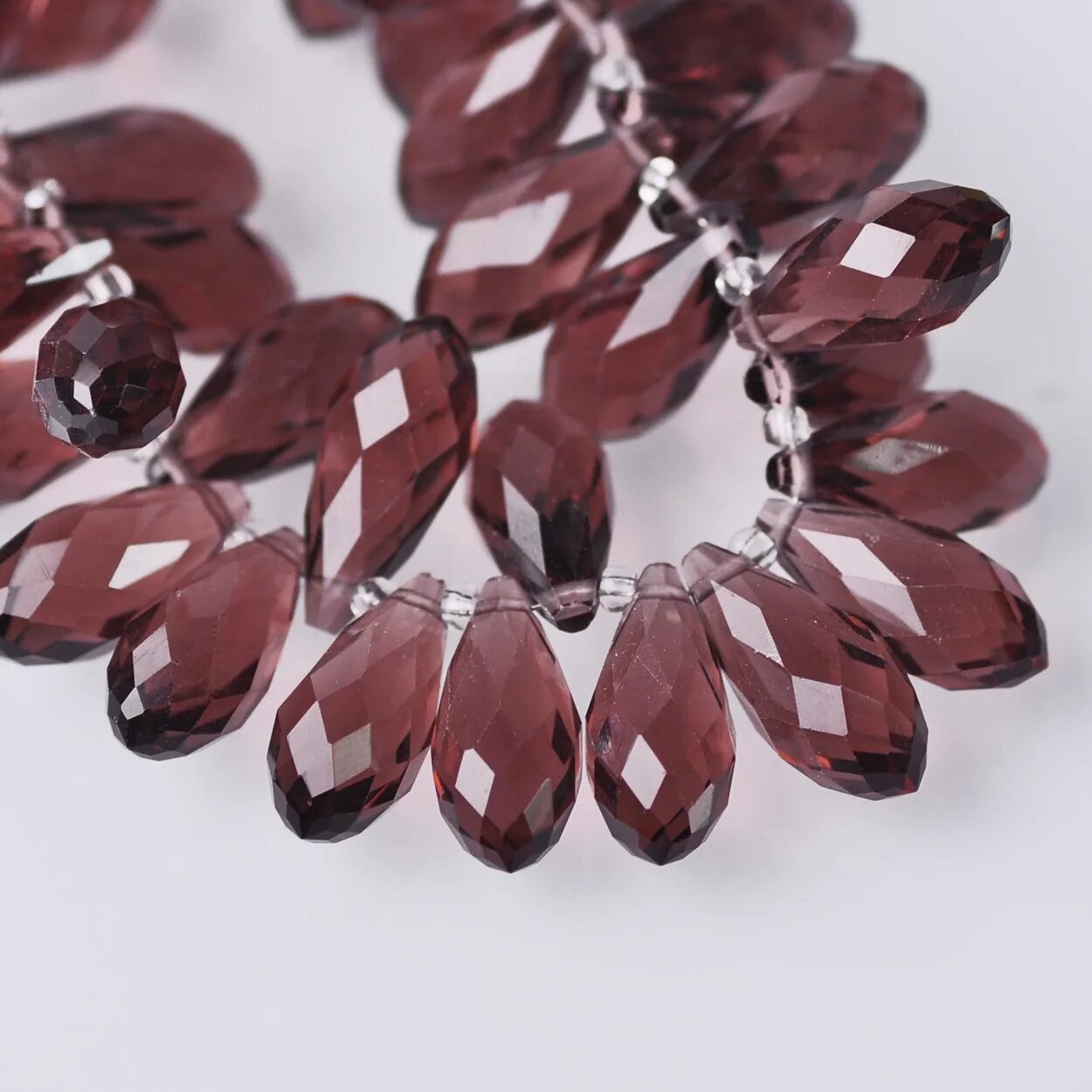 Хрустальные бусины-капли Dreamzeal Бордовый, 12x6mm 30pcs, Reddish Purple