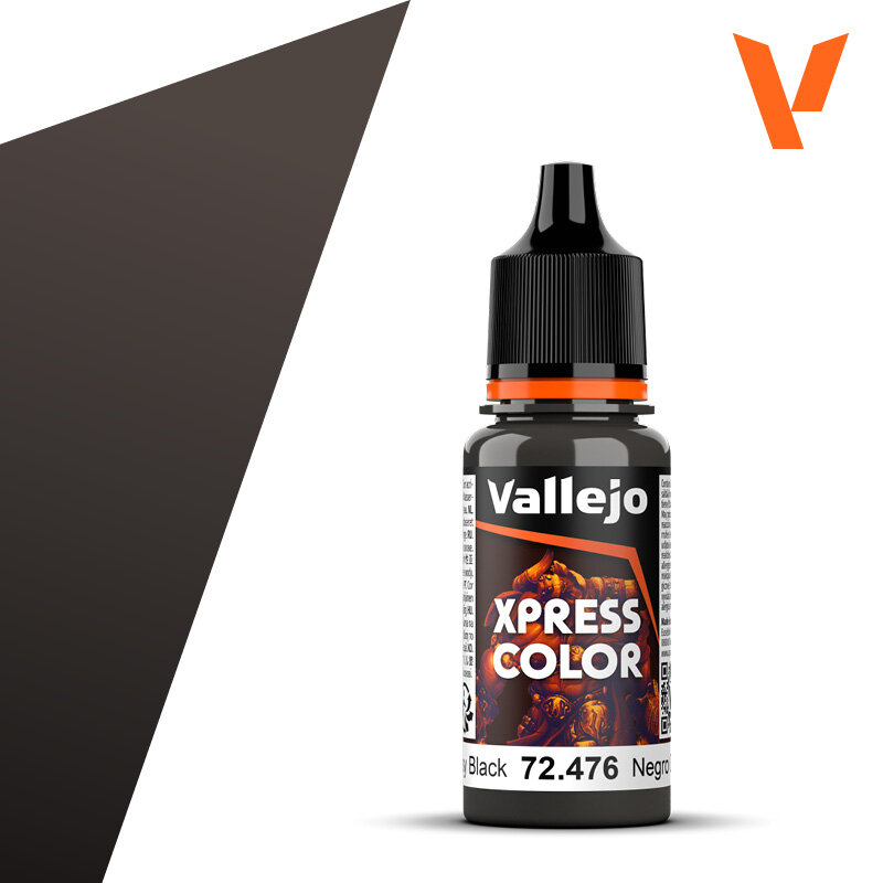 Краска 72476 Vallejo серии Game Color Xpress Greasy Black (Жирный Черный) 18мл