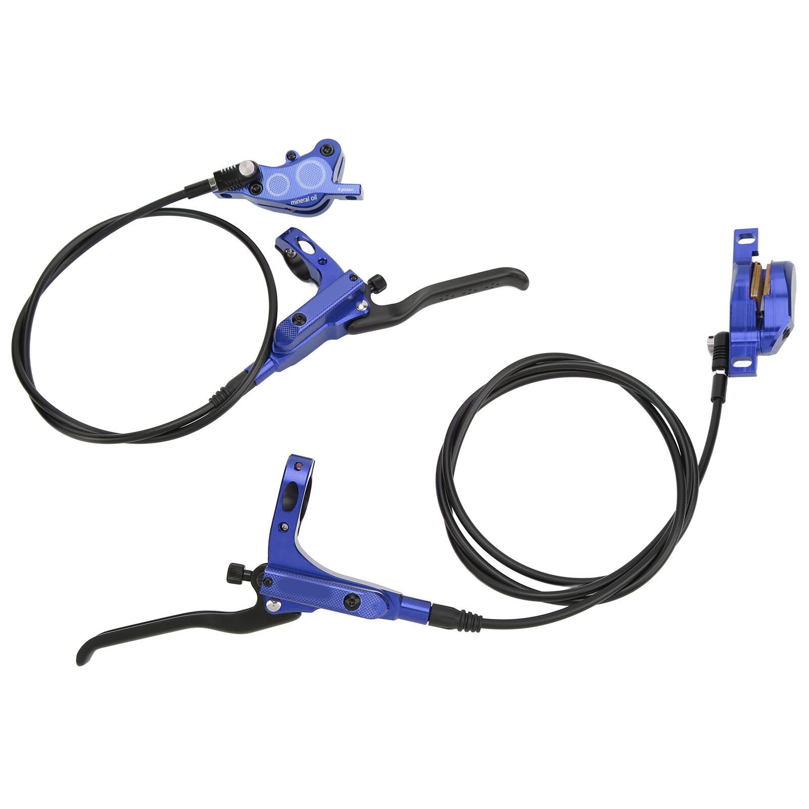 ZTTO MTB велосипед 4-поршневой передний задний гидравлический дисковый тормоз горный велосипед двусторонний масляный тормоз с ЧПУ синий