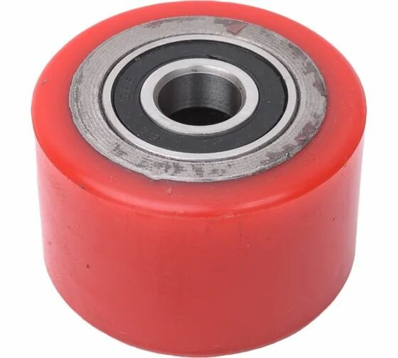 Колесо красное б/г полиуретановое без кронштейна малое для рохли (80х60 мм) MFK-TORG