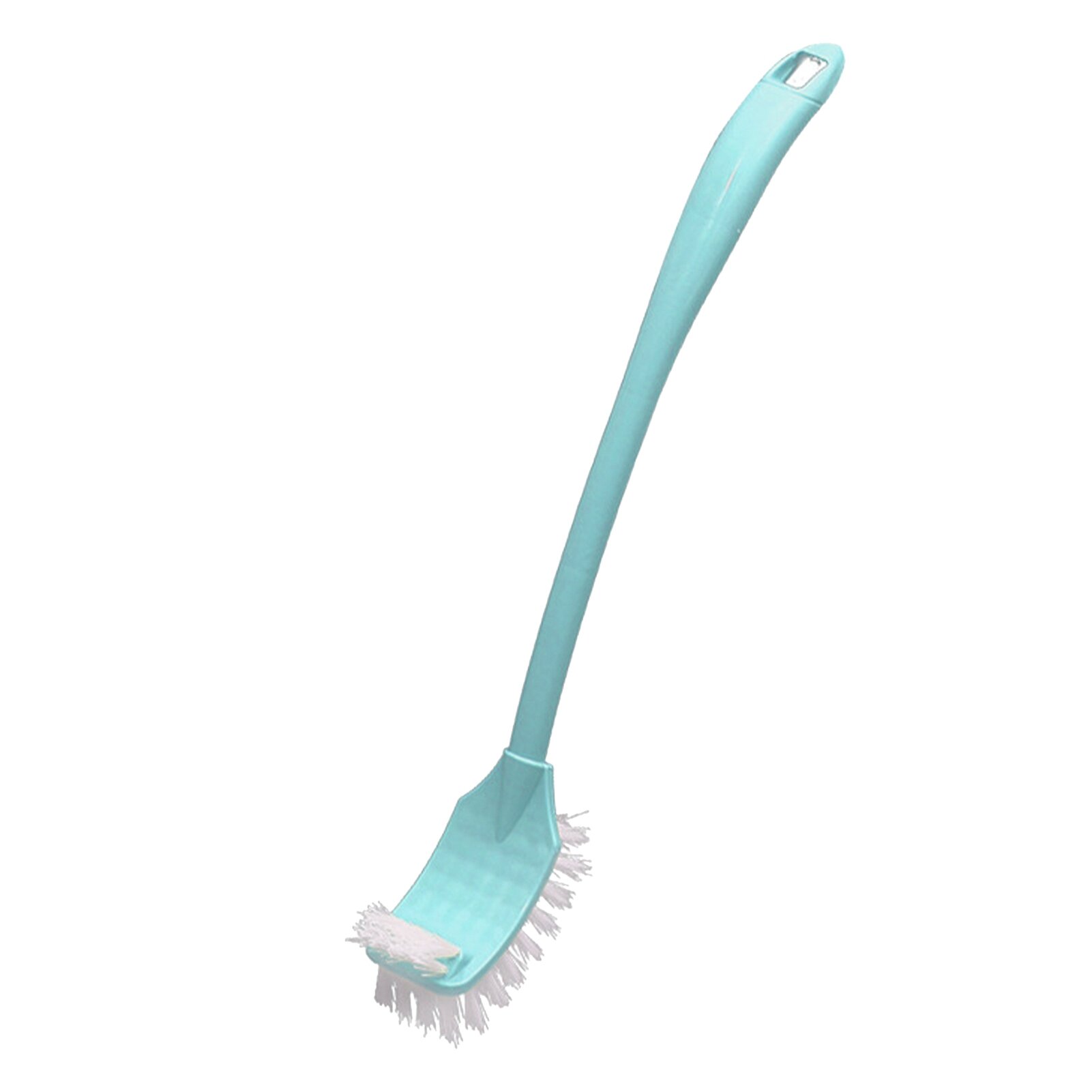 Туалетная щетка Длинная ручка очистка ободки двойная изогнутая головка Cleaner Cleanser для ванной комнаты синий