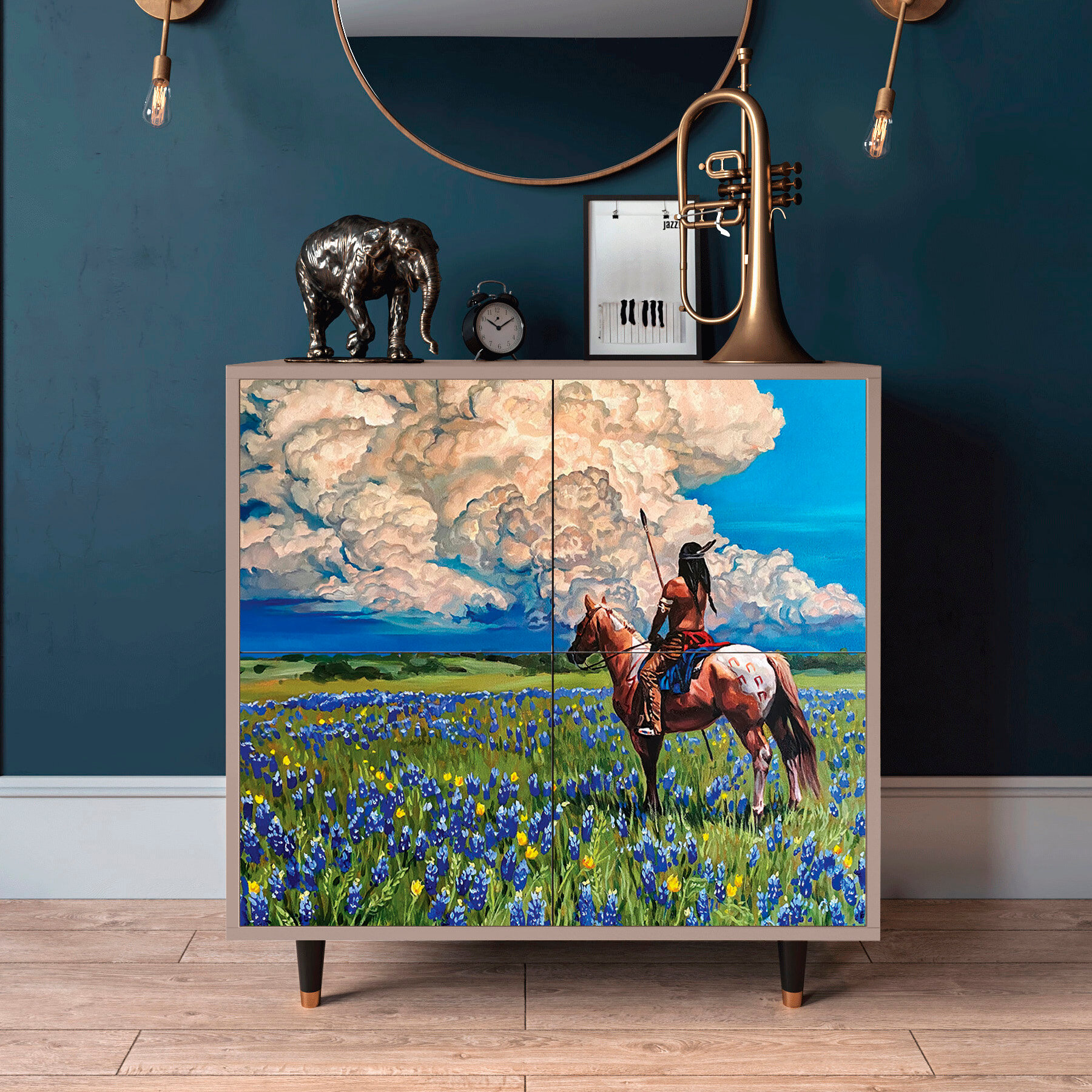 Комод - STORYZ - BS3 Thunderheads by Sarah Dean, Размер - 94 x 96 x 48 см, Цвет корпуса - Бежевый