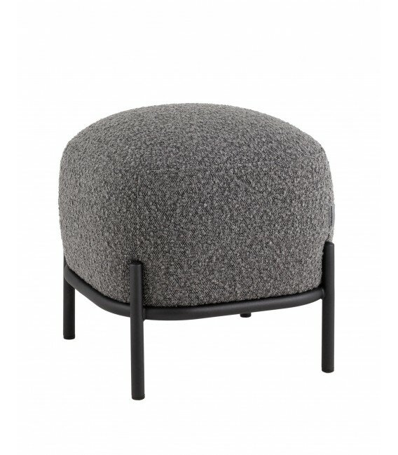 Пуф Сиракуза ткань букле темно-серый