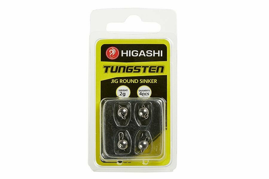 Higashi Грузила Jig Tungsten Sinker R Clear, 2гр (set-4pcs)