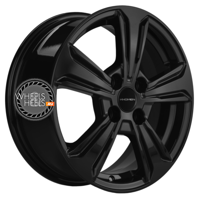 Диск автомобильный литой Khomen Wheels KHW1502 (Rio/Solaris) 15x6 4x100 et46 dia54.1 Black