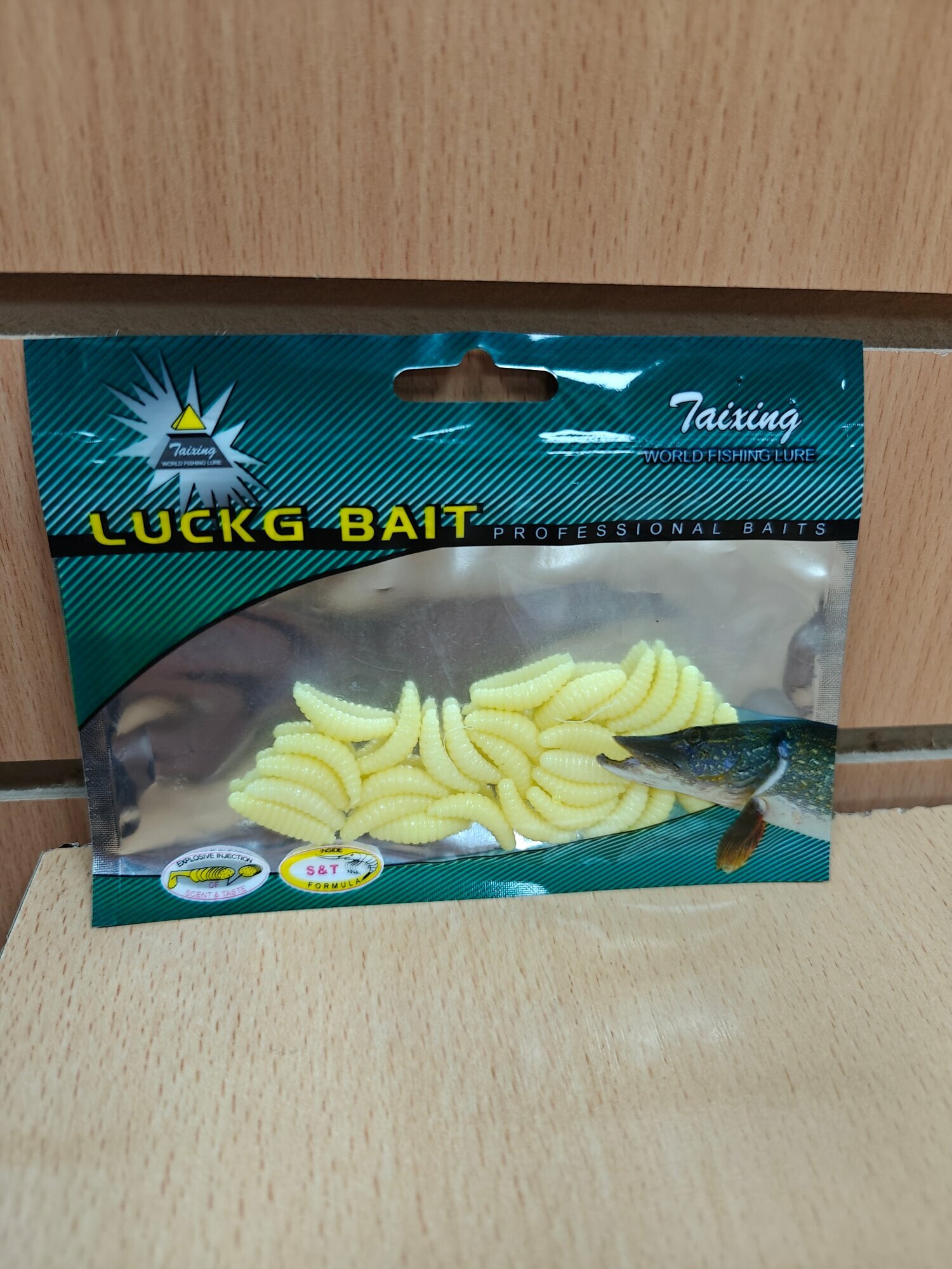 Искусственная приманка силиконовые TAIXING LUCKG BAIT, модель MUY-2 личинка, цвет 608, упаковка 30 шт.