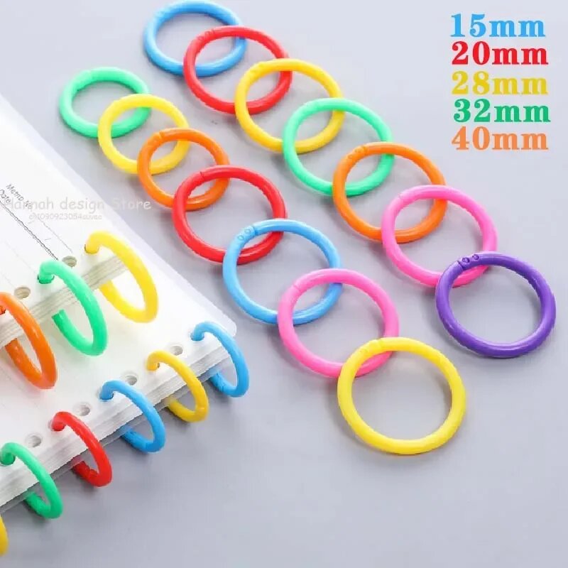MOONBIFFY пластиковые кольца для переплета 50 шт. 40mm 50pcs Color mix