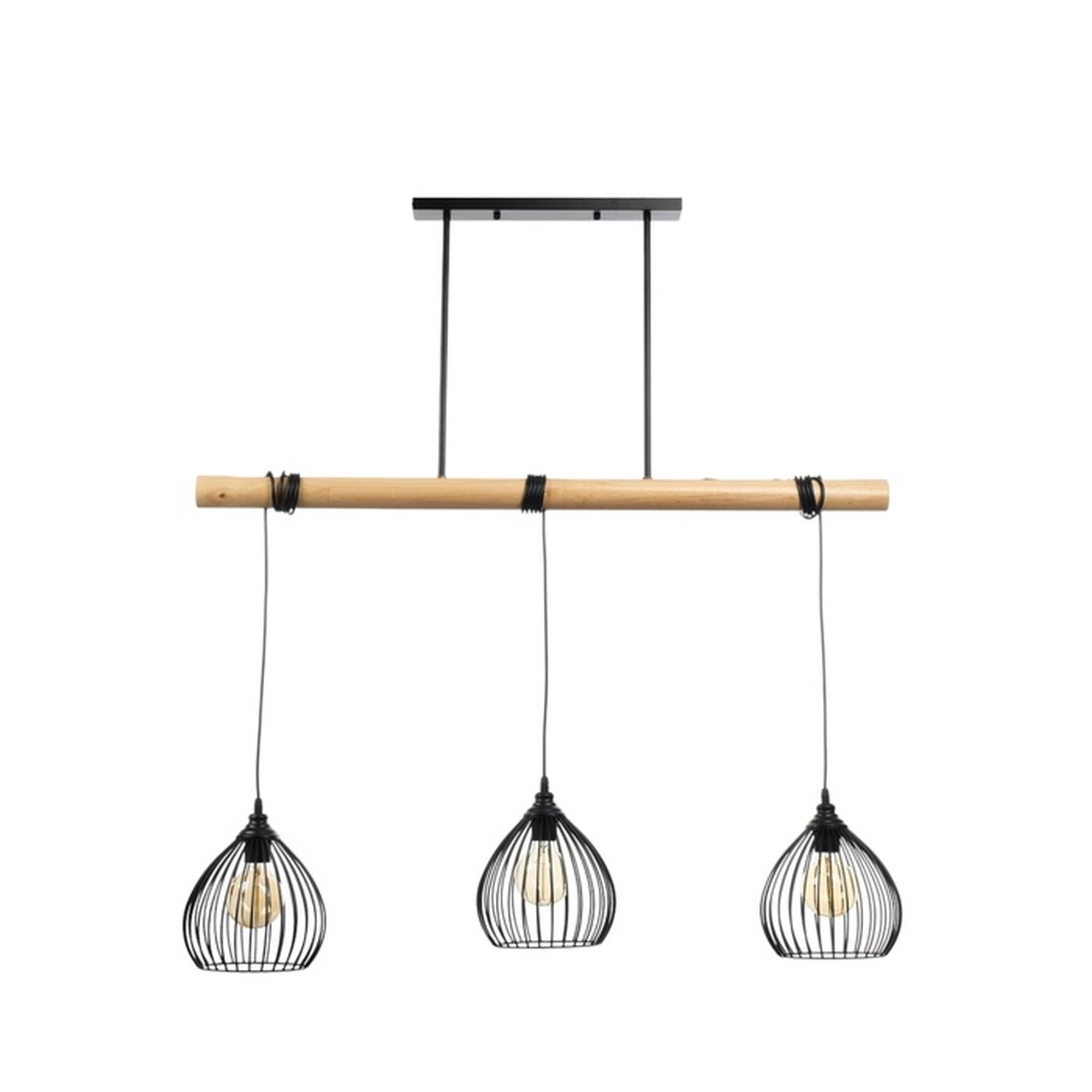 Люстра BayerLux "Арландо", E27, 40 Вт, 3 лампы, IP20, металл, черная