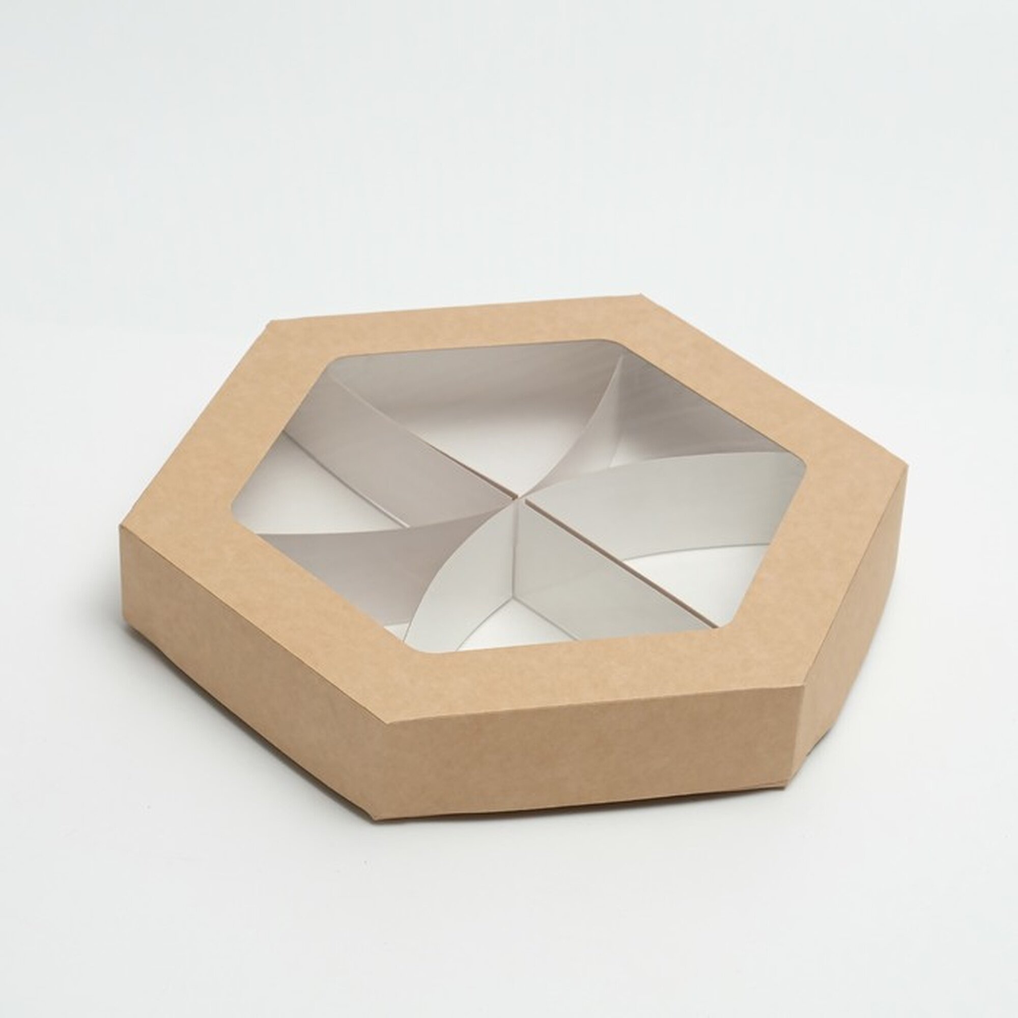 Менажница Upak Land, для сыра, крафт, с крышкой, бежевая, 23 x 4 см