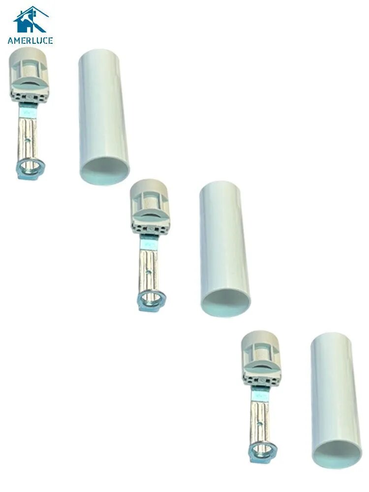 Патрон свеча "стакан без оплыва" для люстры в сборе, 85 мм, белый, Е14, 3 шт