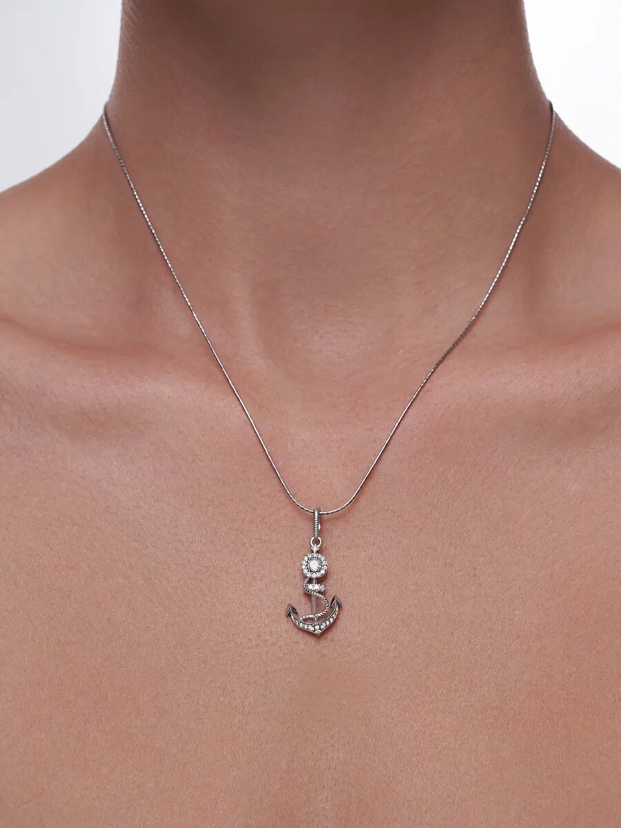 Подвеска, серебро, 925 проба, родирование, фианит