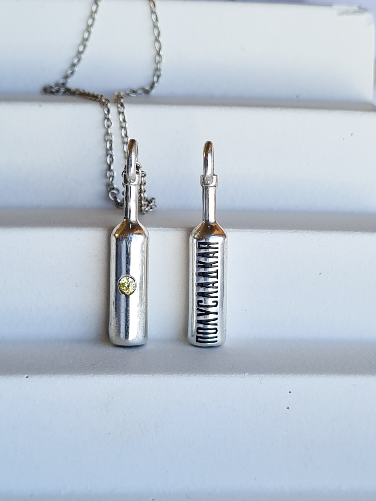 Подвеска, серебро, 925 проба, чернение, оксидирование, фианит