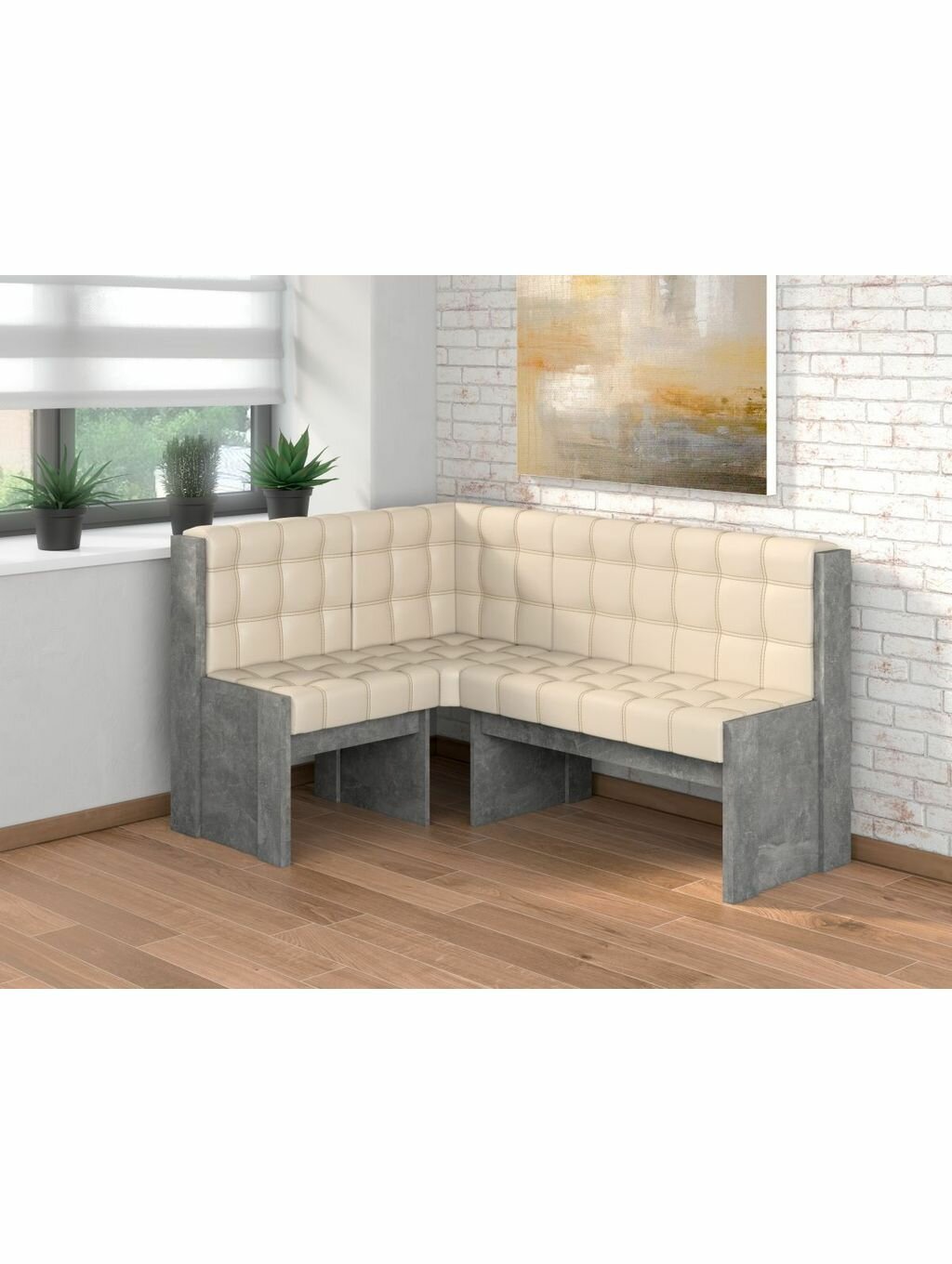 Кухонная скамья Квадро 146/106х52х86 см