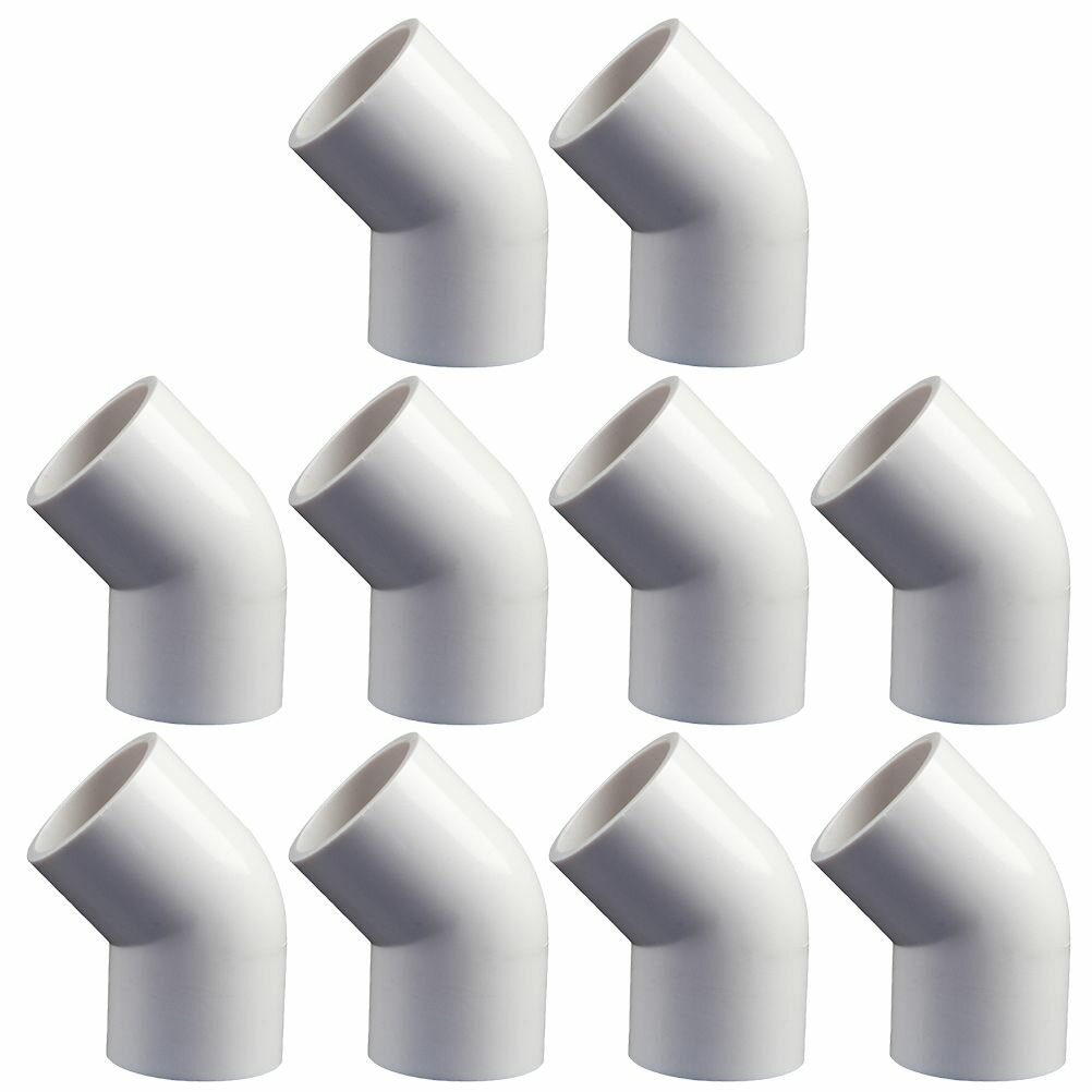 Соединительный элемент для трубопроводов из ПВХ, мебельное применение, укомплектовано 10 единицами, размер 5.20x4.70x4.70 см=v=
