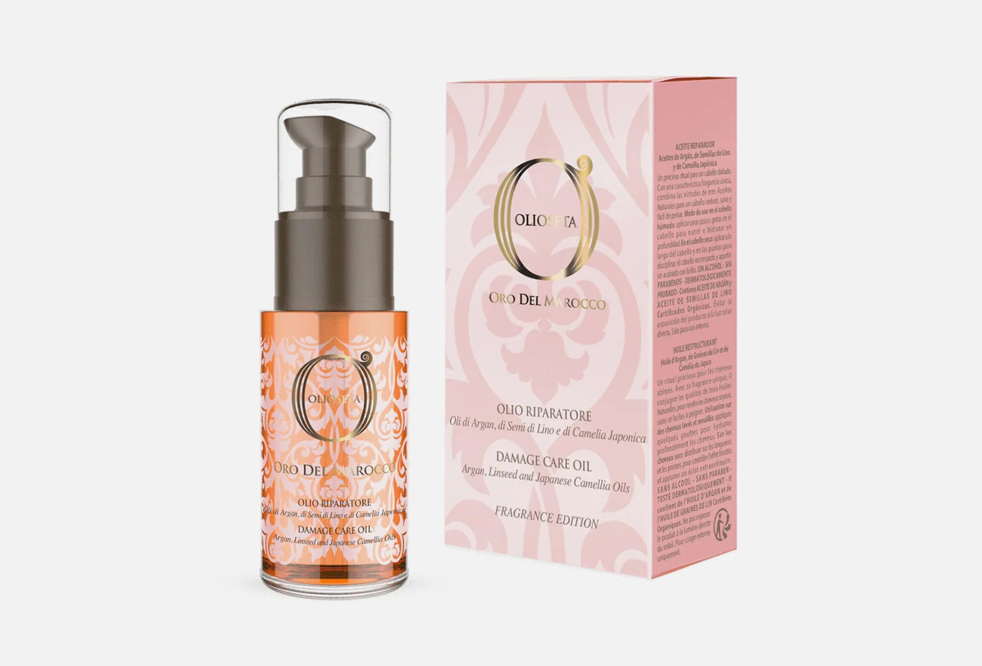 Масло BAREX OLIOSETA ORO DEL MOROCCO для поврежденных волос 30 мл