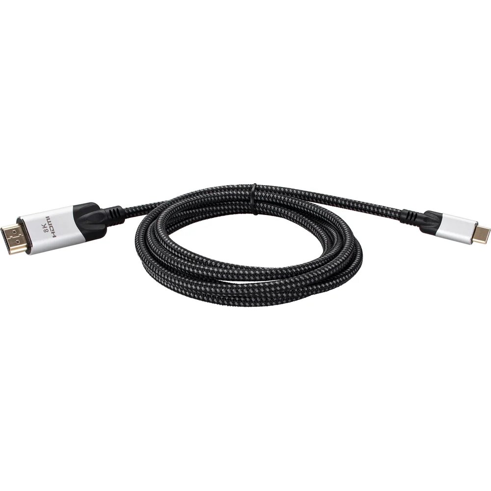 Кабель-адаптер VCOM usb 3.1 type cm - hdmi am 8k 30hz 1.8m alumi shell CU423MCV-1.8M, пластиковая, защищенная