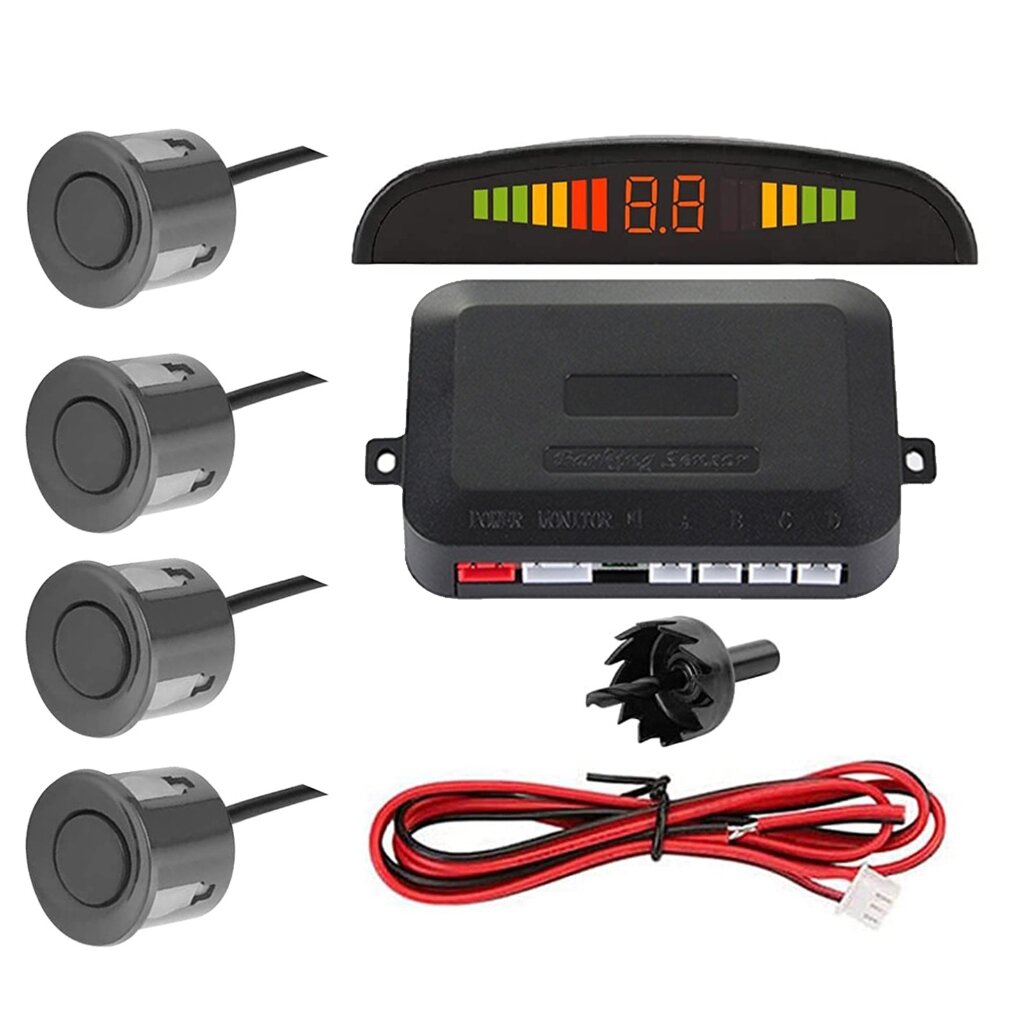 Высококачественные 4 Датчика Светодиодной Подсветки Дисплея Заднего Хода Резервные Радары Система Мониторинга Парковки Датчик Заднего Хода Автомобильные Аксессуары