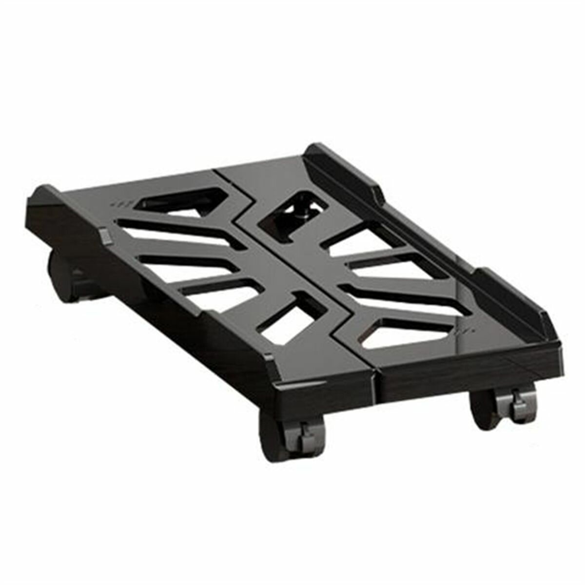 Компьютерная стойка, регулируемая мобильная подставка для процессора, ПК с роликовыми колесами, подъемная платформа черного цвета