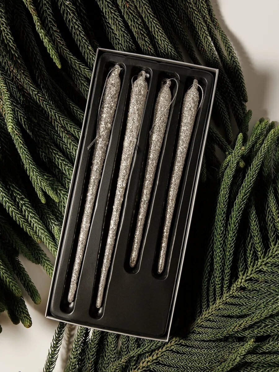 Сосульки из стекла - Хрустальные льдинки 4шт (20 и 25см)