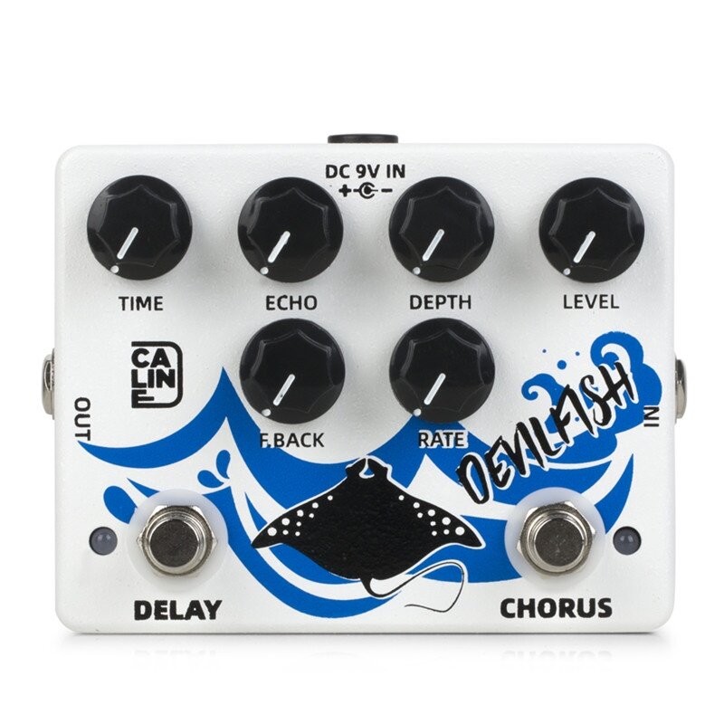 Caline DCP-03 DEVILFISH Хор задержка эффект педаль Гитарные аксессуары Двойная гитарная педаль