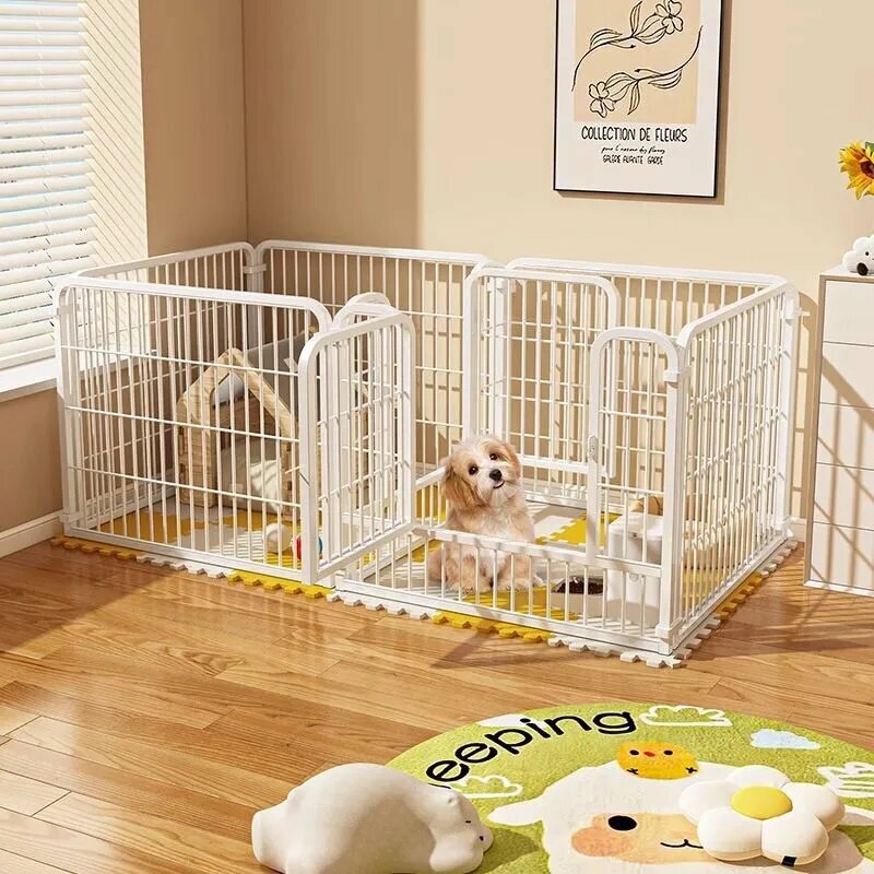 Усиленный вольер для собак, кошек, кролика. Металлическая складная клетка для крупных, средних и мелких пород домашних животных. Уличная будка для щенков и котов. 6 секций