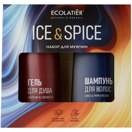 Подарочный наборы Ecolatier ICE & SPICE (гель для душа +шампунь)