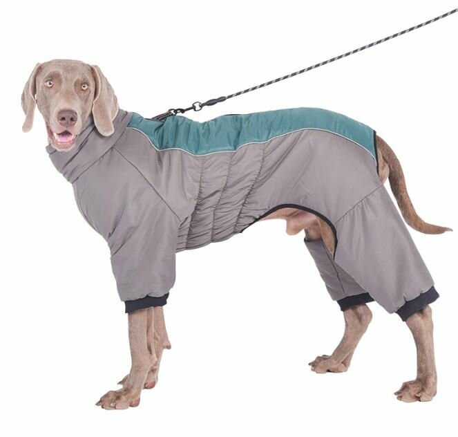 Уютный зимний комбинезон для собак: утепленная домашняя одежда с высоким воротником для крупных пород (лабрадор, золотистый ретривер), 6 размеров (XL-6XL)