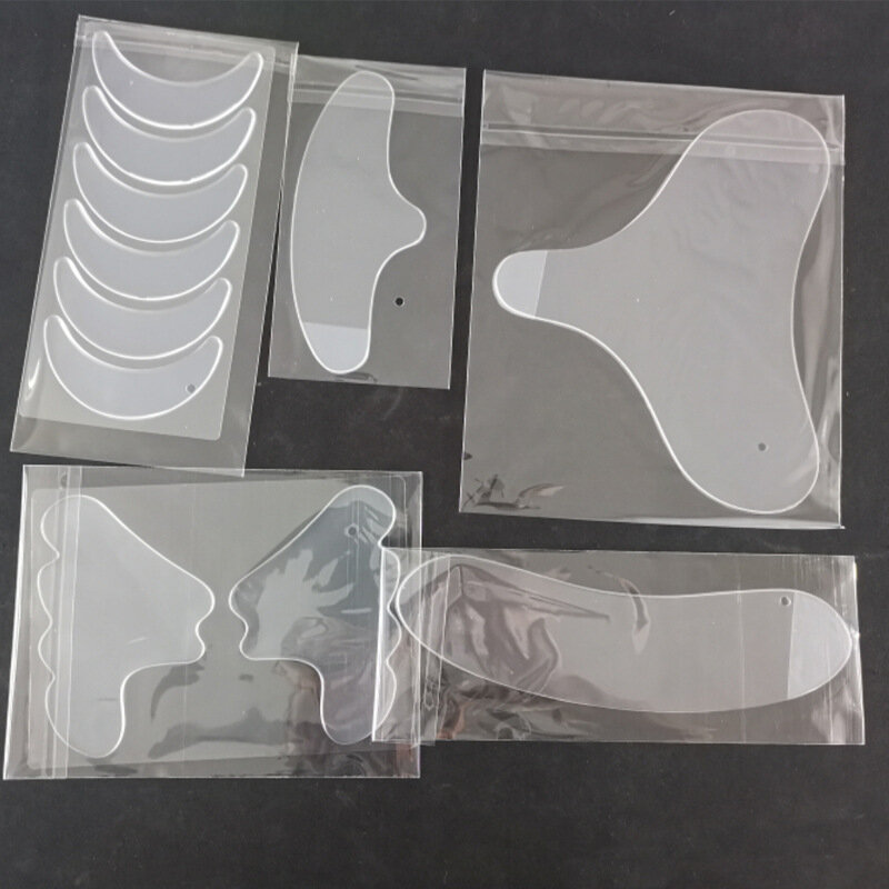 Кросс-бордерный популярный силиконовый патч против морщин, патч для шеи против морщин, патч для глаз, патч для лба, патч для груди, набор 16 в 1, 11 штук, набор патчей против морщин 110 г (180*230*5.6 мм)