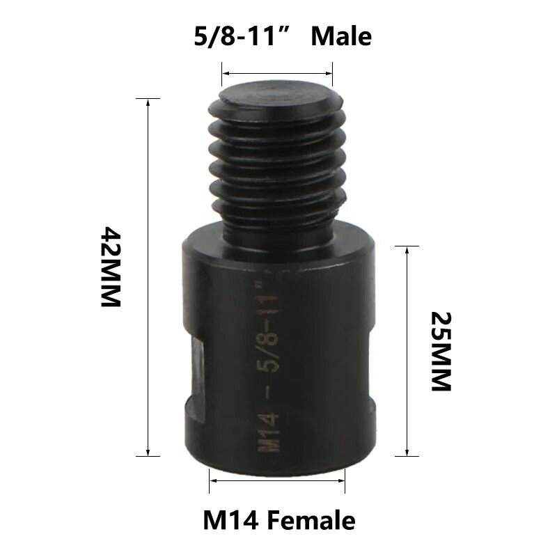 Переходник адаптер с М14 на 5/8-11 для ушм болгарки на рабочий шпиндель