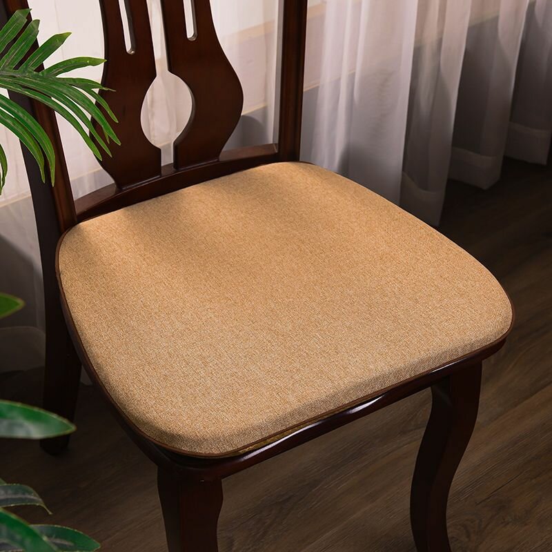 Новая подушка для стула в китайском стиле с вышивкой, сиденье из массива дерева, утолщенная подушка для стула, нескользящая подушка для стула с ремнями, съемная и стираемая