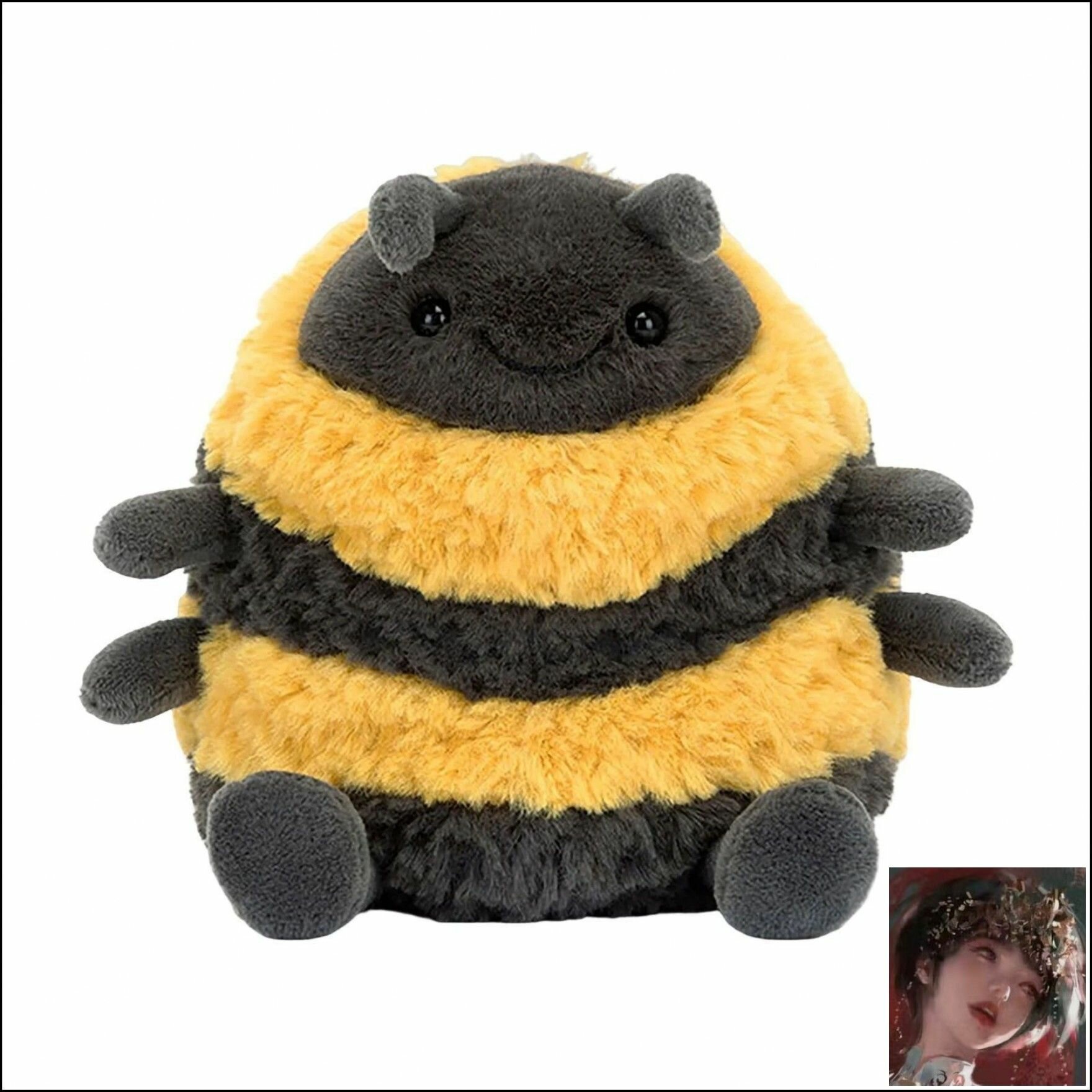 Плюшевая игрушка Jellycat Albee Bee: мягкая пчела для детей и взрослых, портативный размер20 см