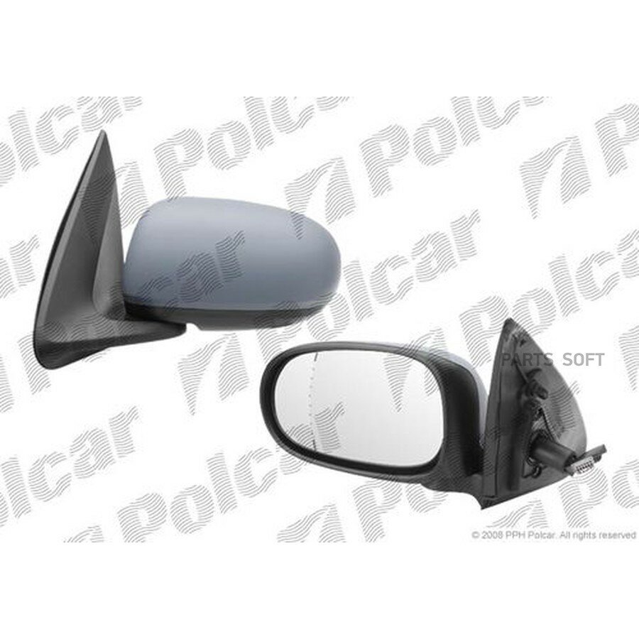 Зеркало внешнее левое Nissan Almera N16 от официального дистрибьютора, POLCAR, артикул 2755512M