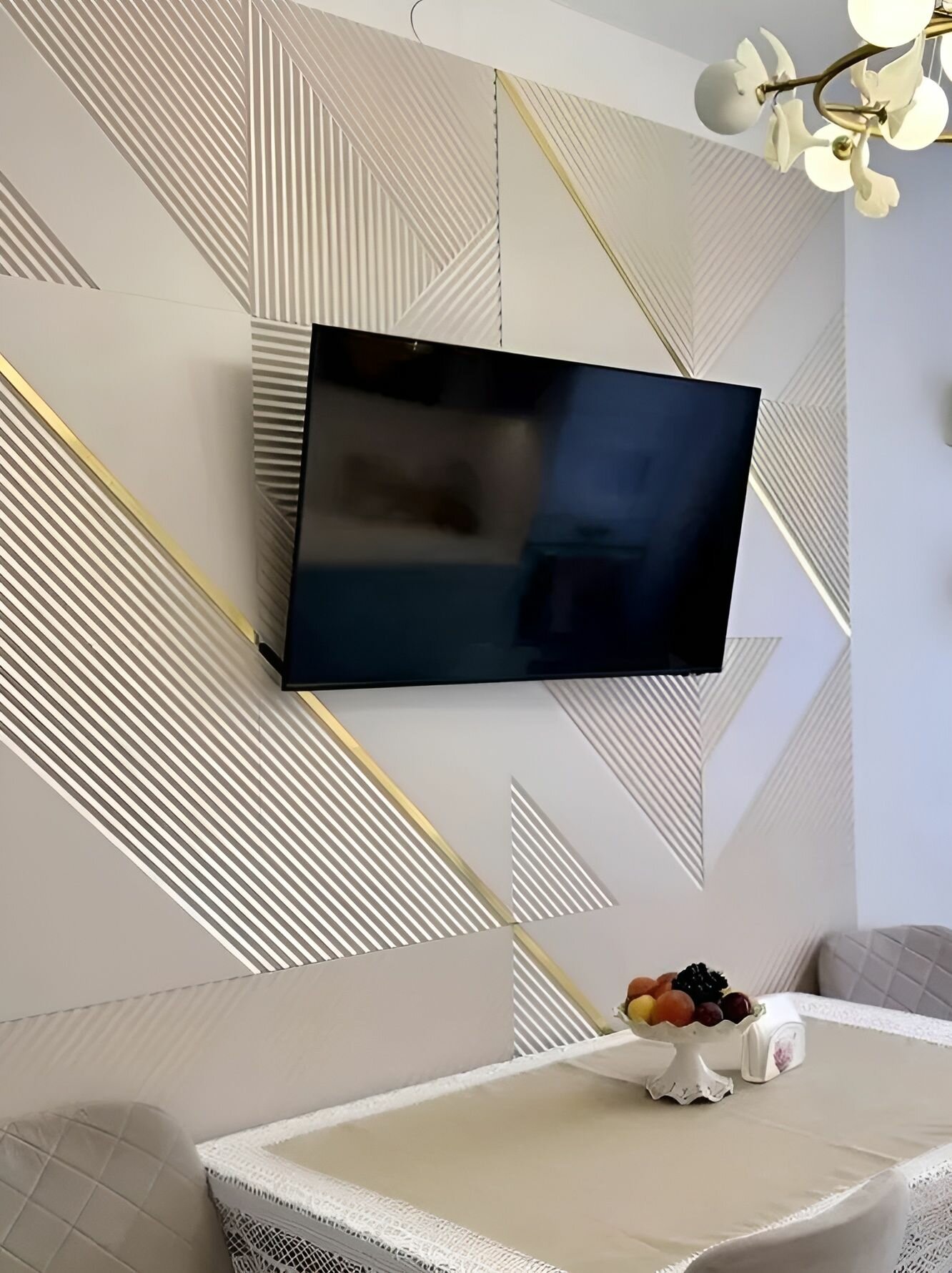 ДекорСИ Стеновые панели декоративные 3d из МДФ для стен с золотистыми вставками