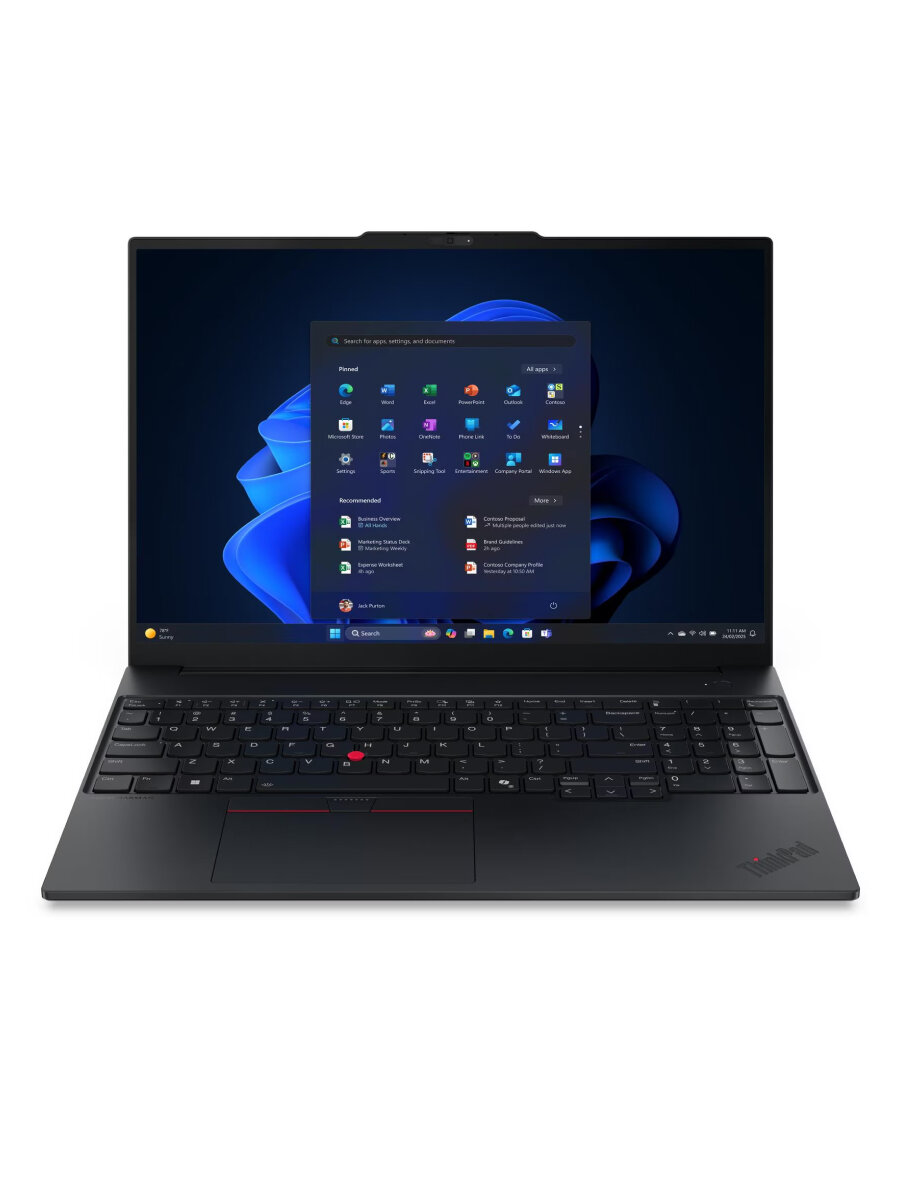 Ноутбук 16" IPS WUXGA LENOVO ThinkPad E16 G3 черный (Core 5 210H/16Gb/512Gb SSD/VGA int/FP/noOS) (21TF004RFW)