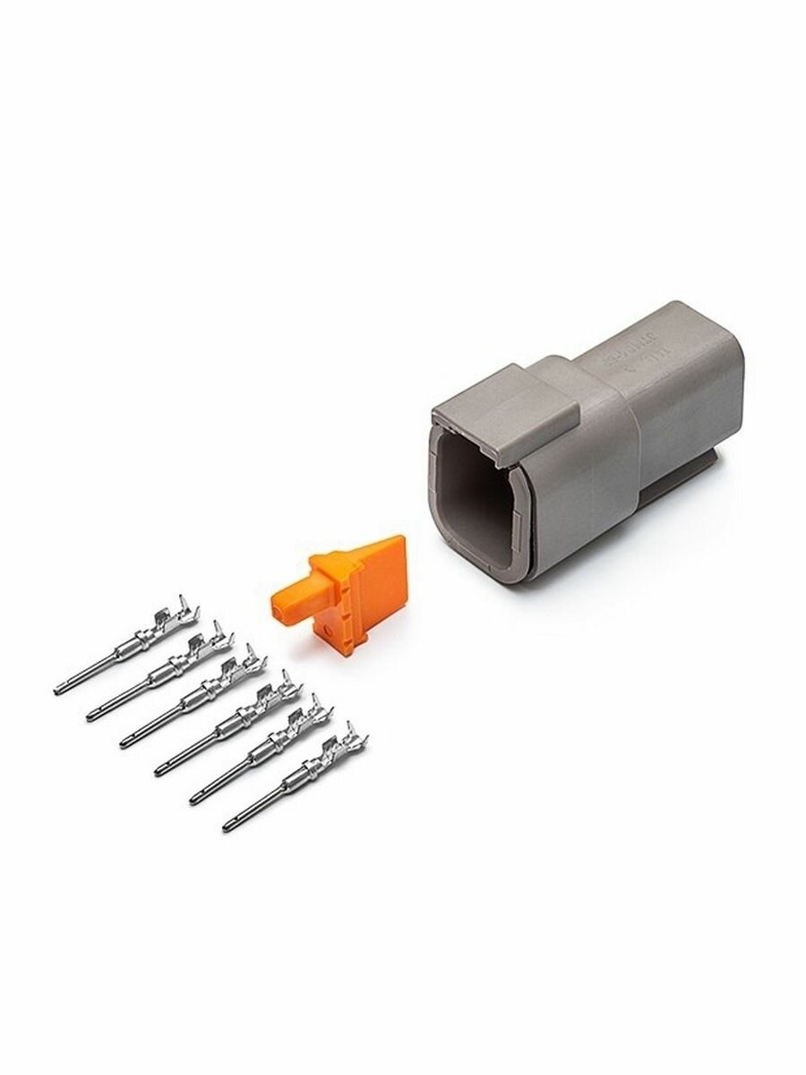 Разъём 6 pin CARGEN AX8136S под сечение провода 0.5-0.8 кв. мм для Газ, КамАЗ, МАЗ, Урал