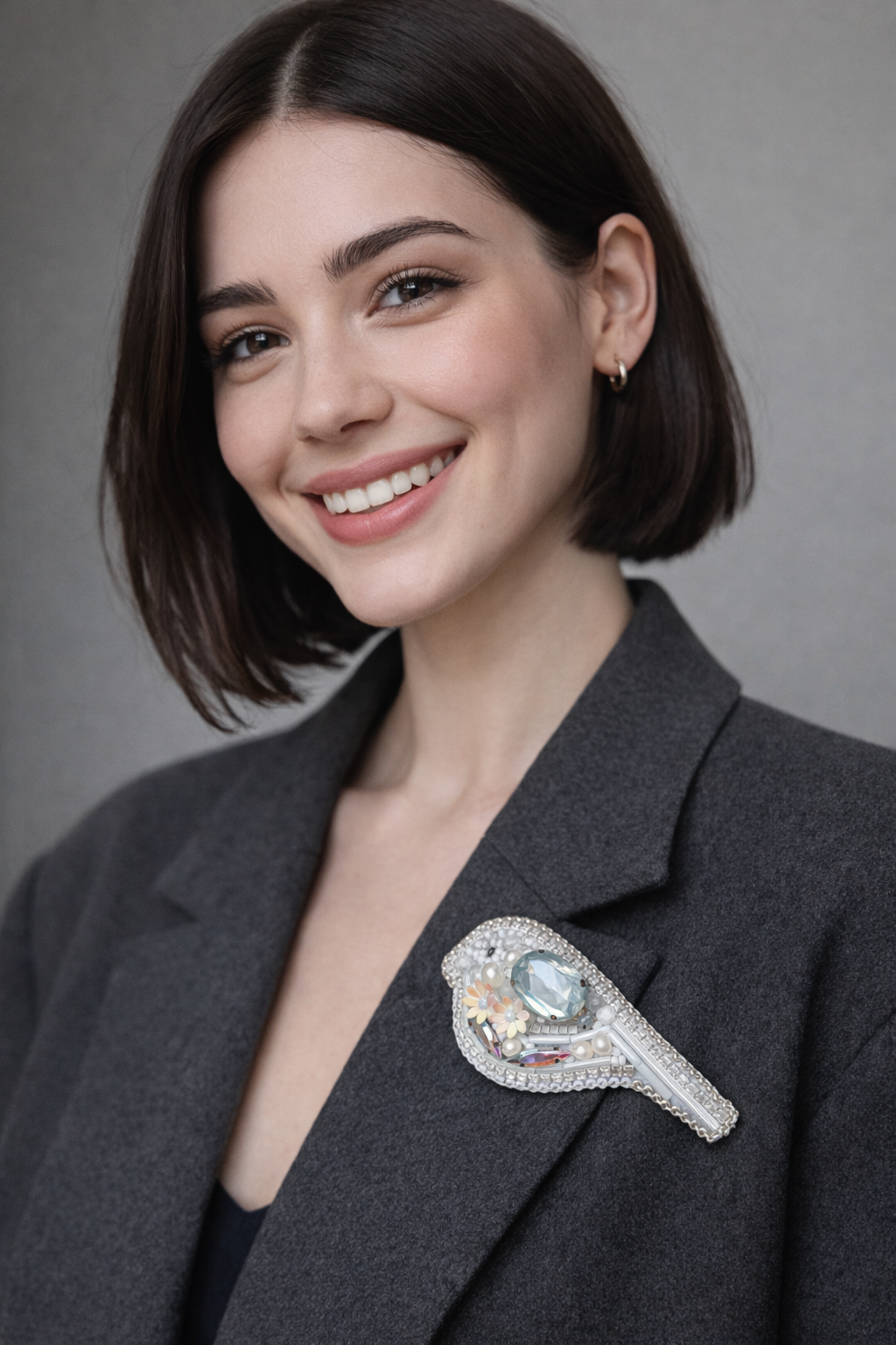 Брошь, кристалл, стразы