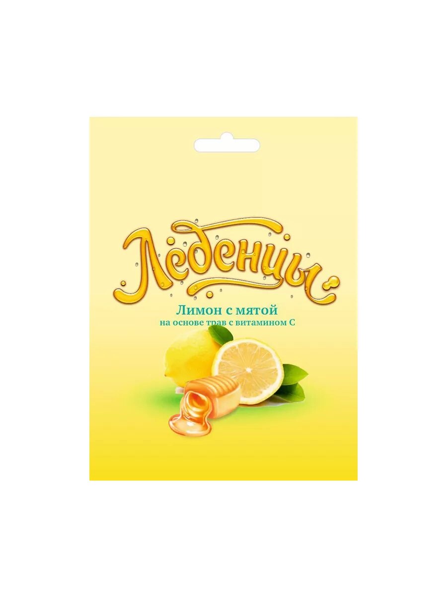 Карамель леденцовая лимон мята, карамель леденцовая, 60 г, 1