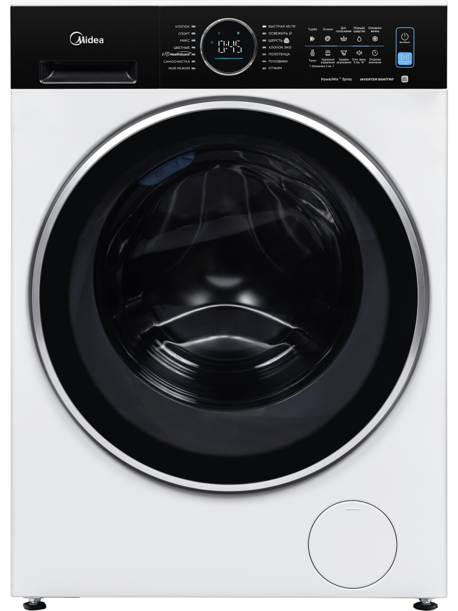 Стиральная машина Midea MF205W105WB/W-RU кл: A фронтальная, макс. загрузка:10.5кг белый