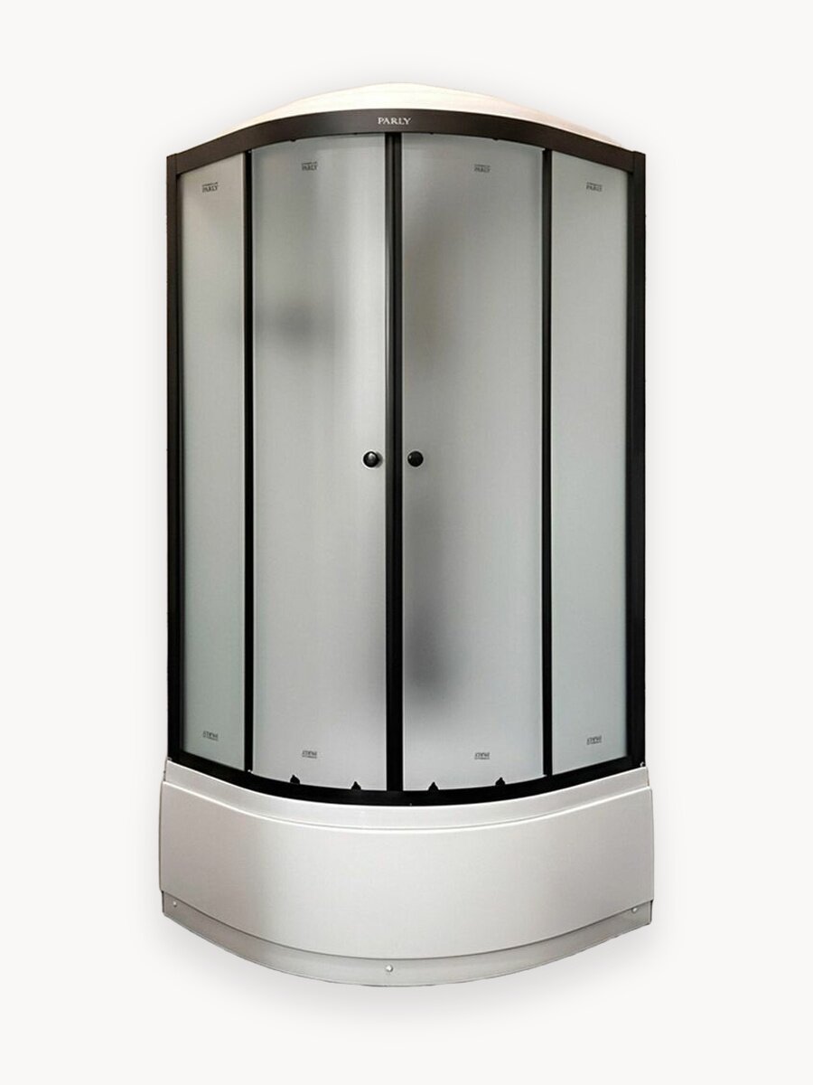 Душевая кабина PARLY BETT B821 (80х80х215), высокий поддон, профиль черный, стекло матовое